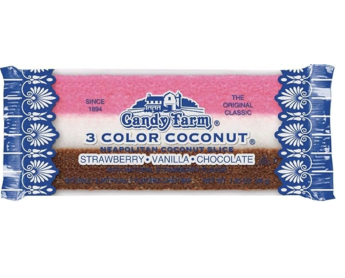Neapolitan Coconut Slice Bar | Sweetly Kismet